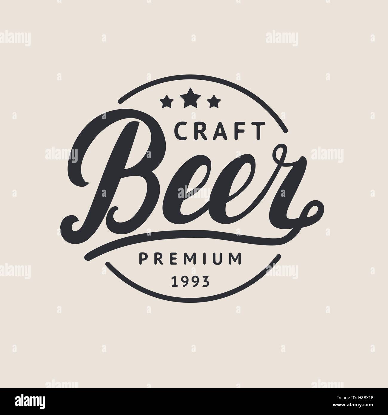Beer logo lettering for logotype, label, badge and other design. Retro ...