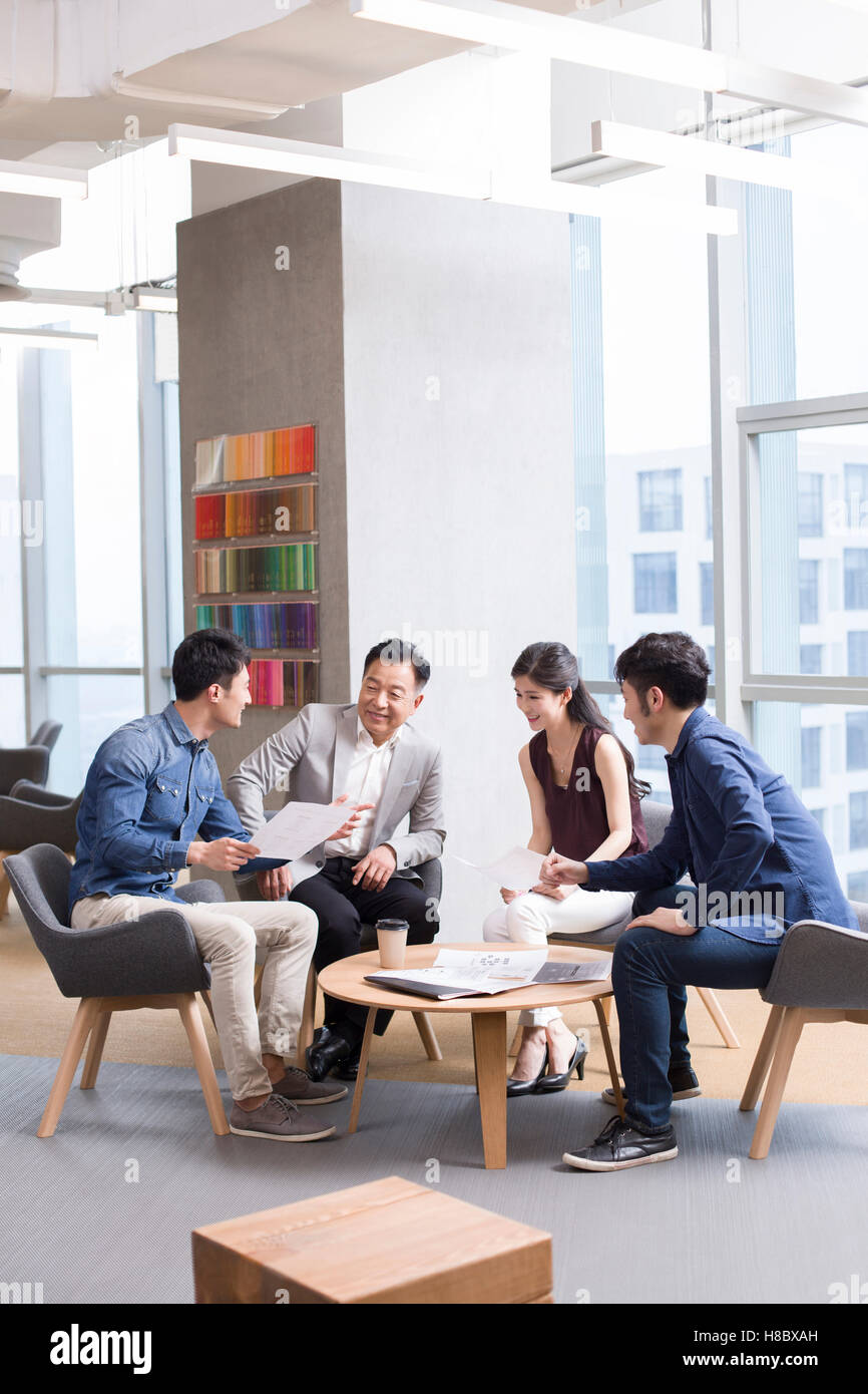 Chinese business people talking in meeting Stock Photo - Alamy