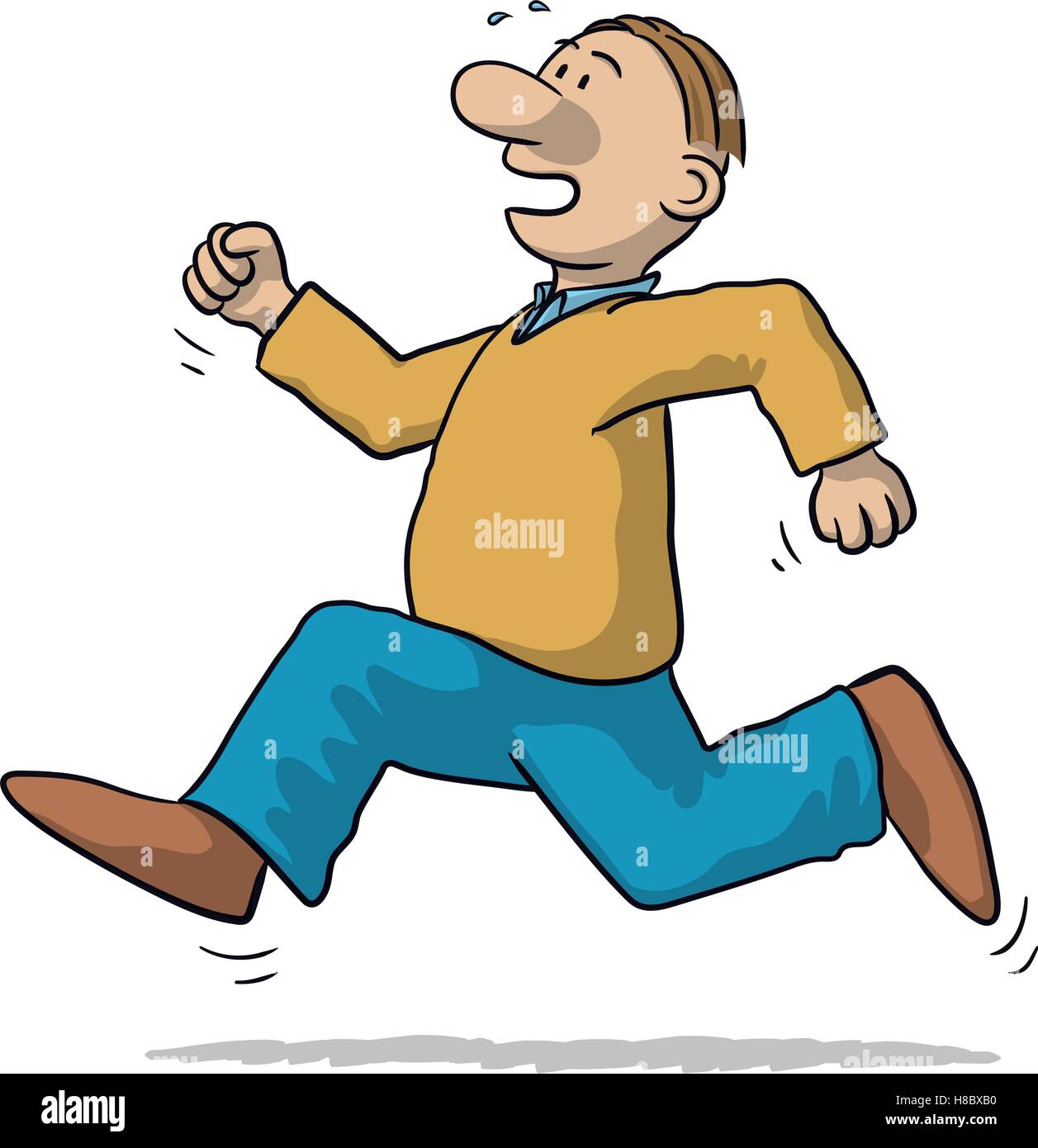 Man Running Cartoon High Resolution Stock Photography and Images - Alamy