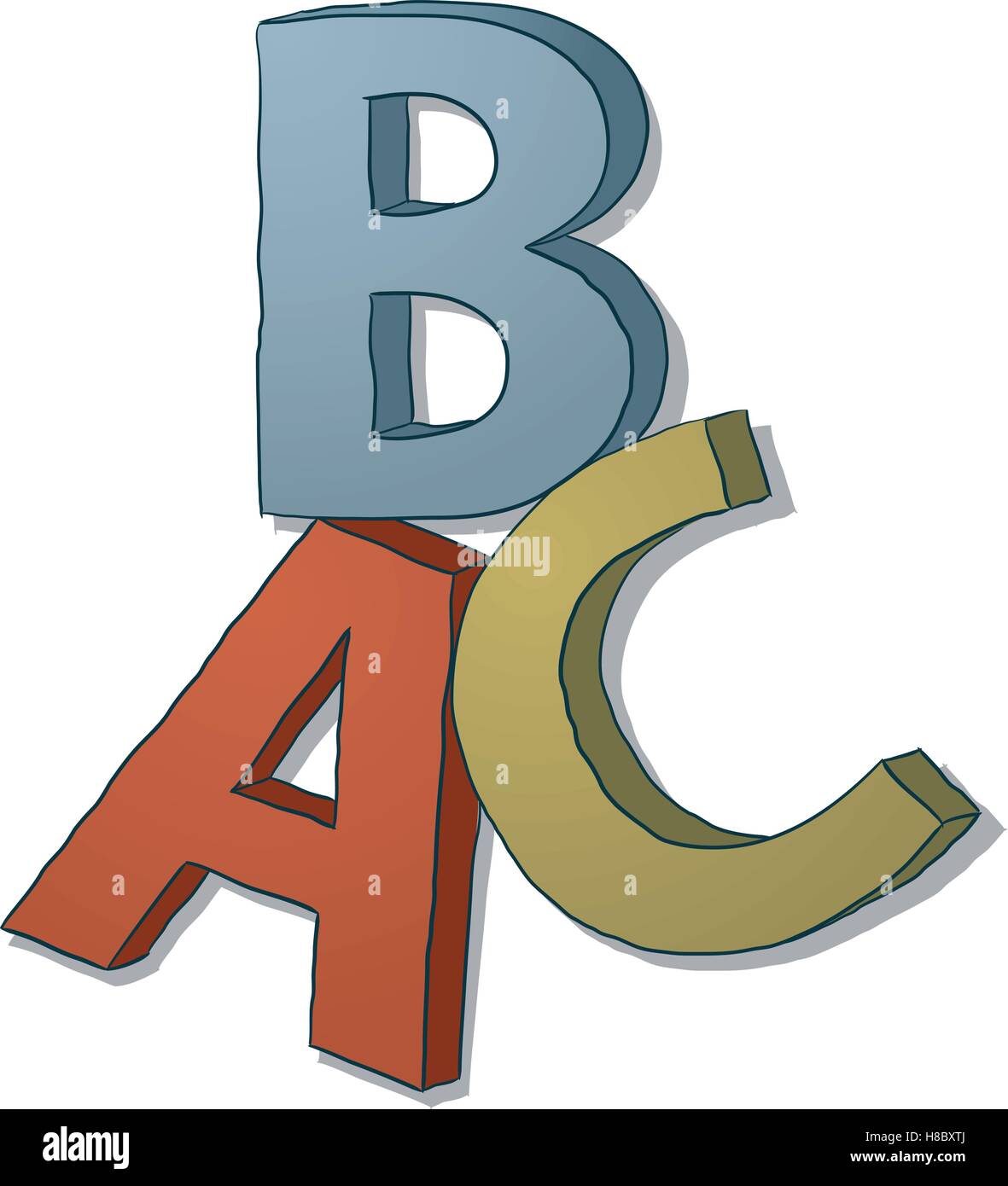 Abc letters Stock Vector Images - Alamy