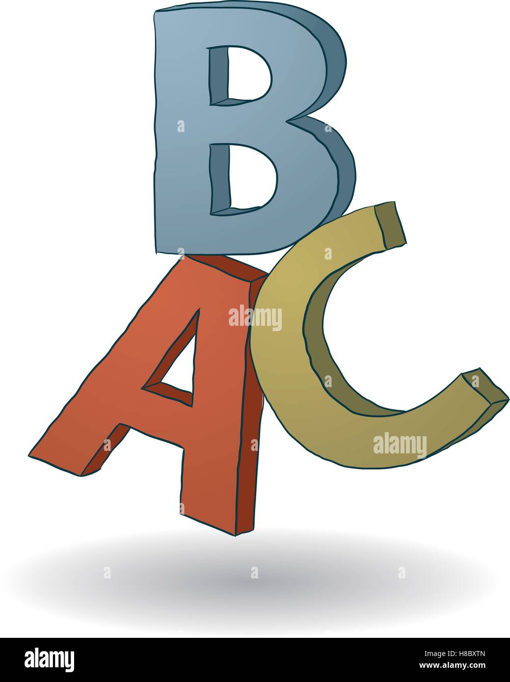 Writing abc Stock Vector Images - Alamy