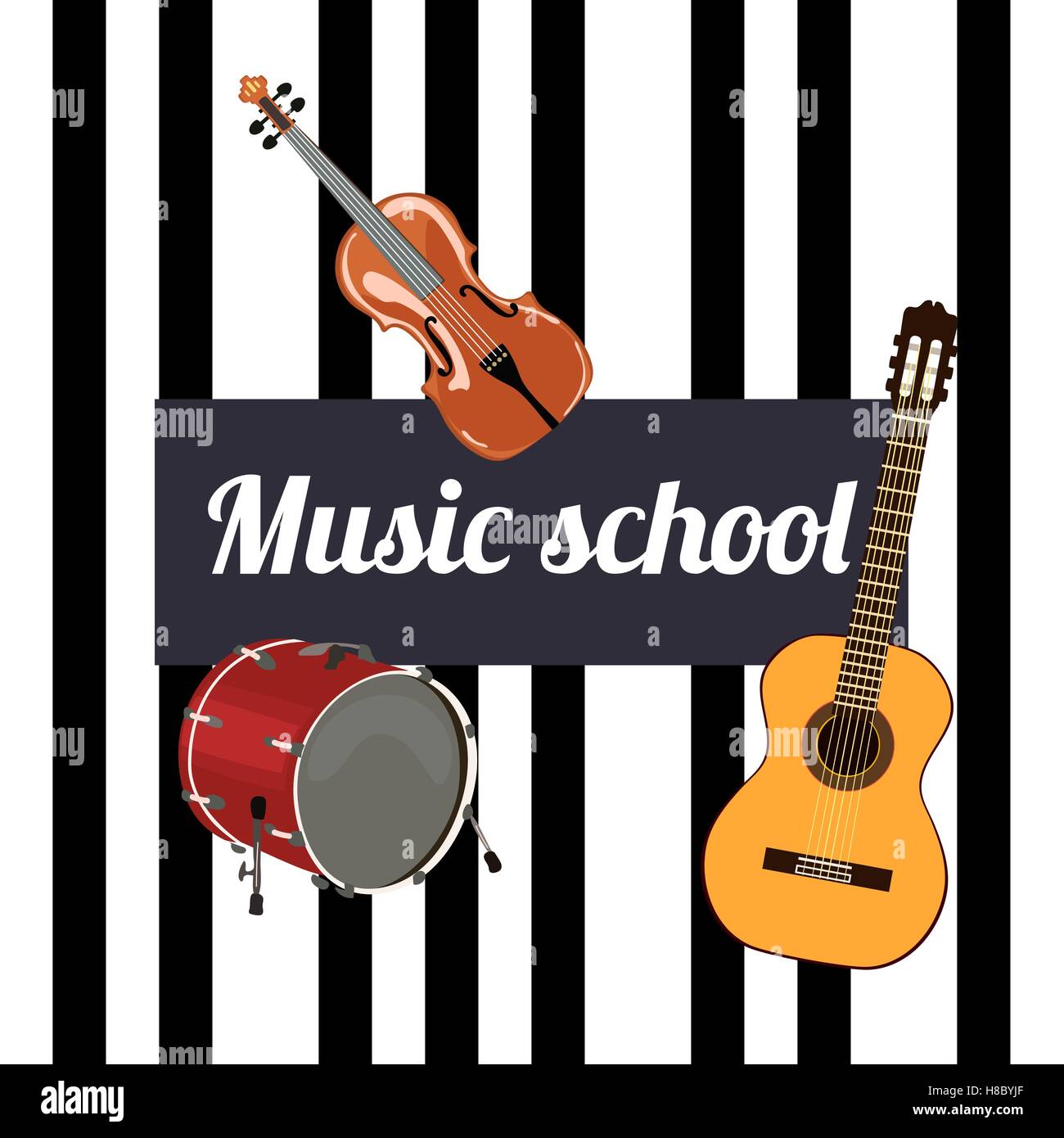 Teaching the violin Stock Vector Images - Alamy