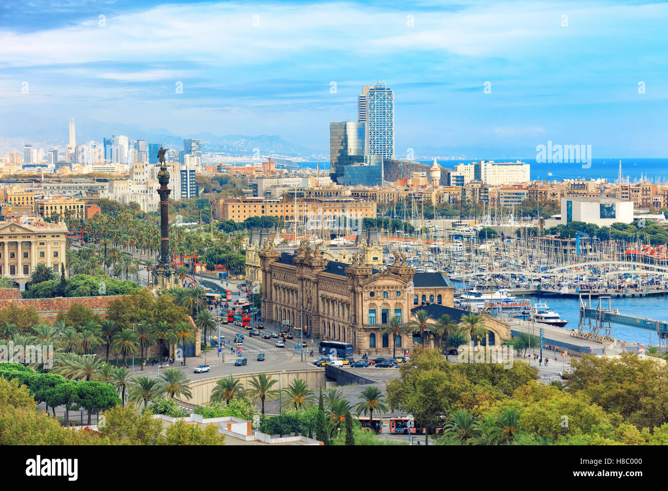Aerial view of Barcelona Stock Photo - Alamy