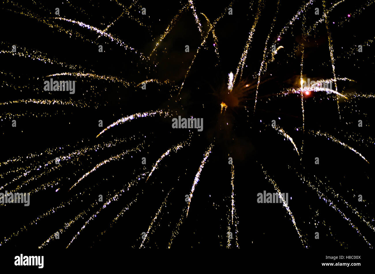 the fireworks at night in blur background Stock Photo - Alamy