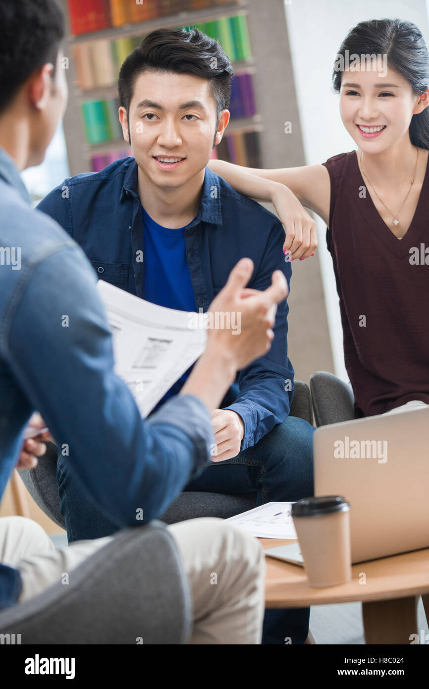 Chinese business people talking in meeting Stock Photo - Alamy
