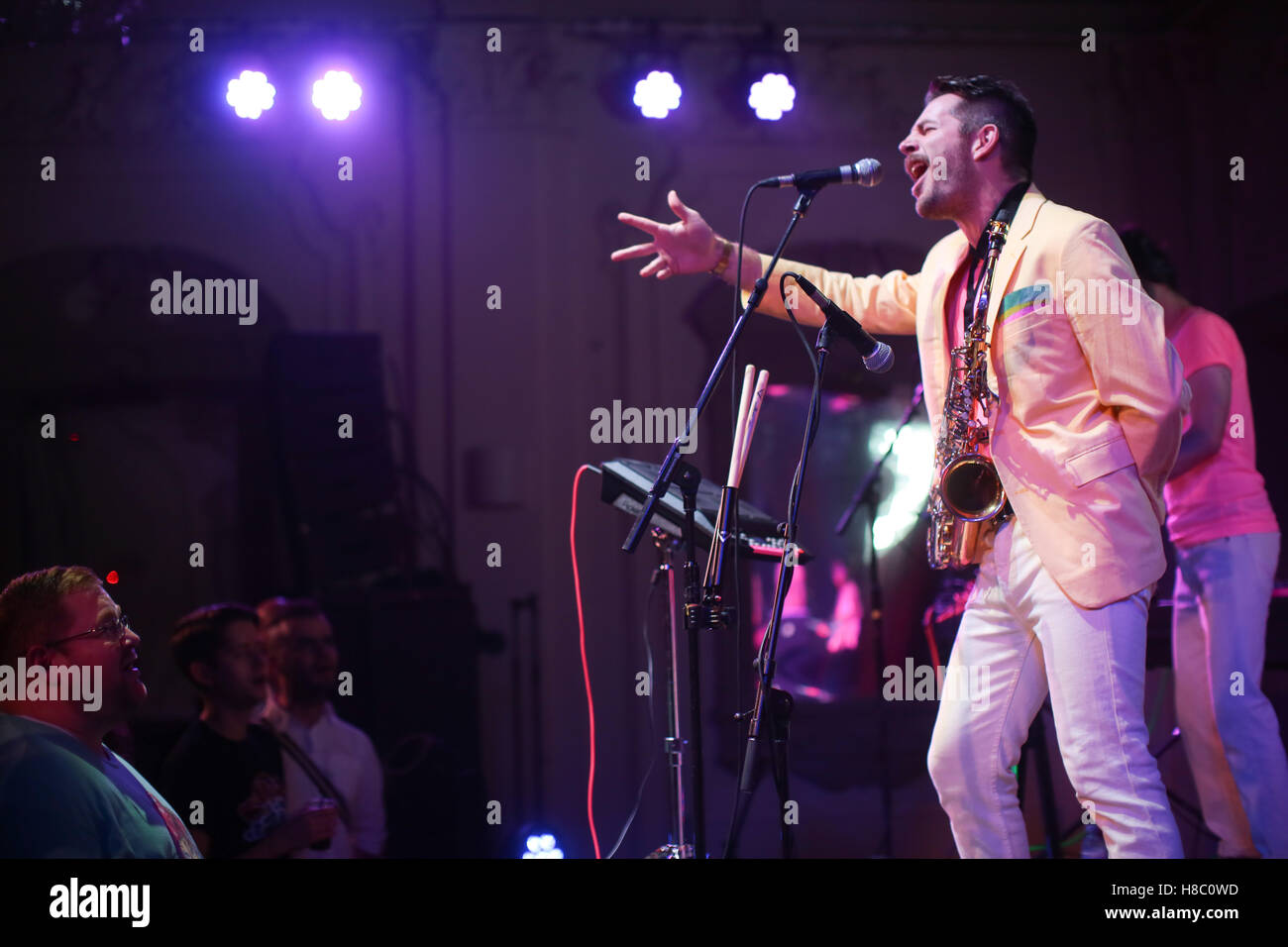 Rod Thomas (aka Bright Light Bright Light) performing live on stage at ...