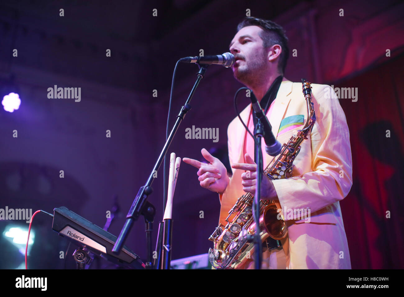 Rod Thomas (aka Bright Light Bright Light) performing live on stage at ...