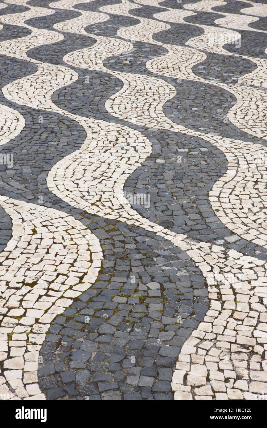 Traditional paved curved shaped forms in pico hi-res stock photography ...
