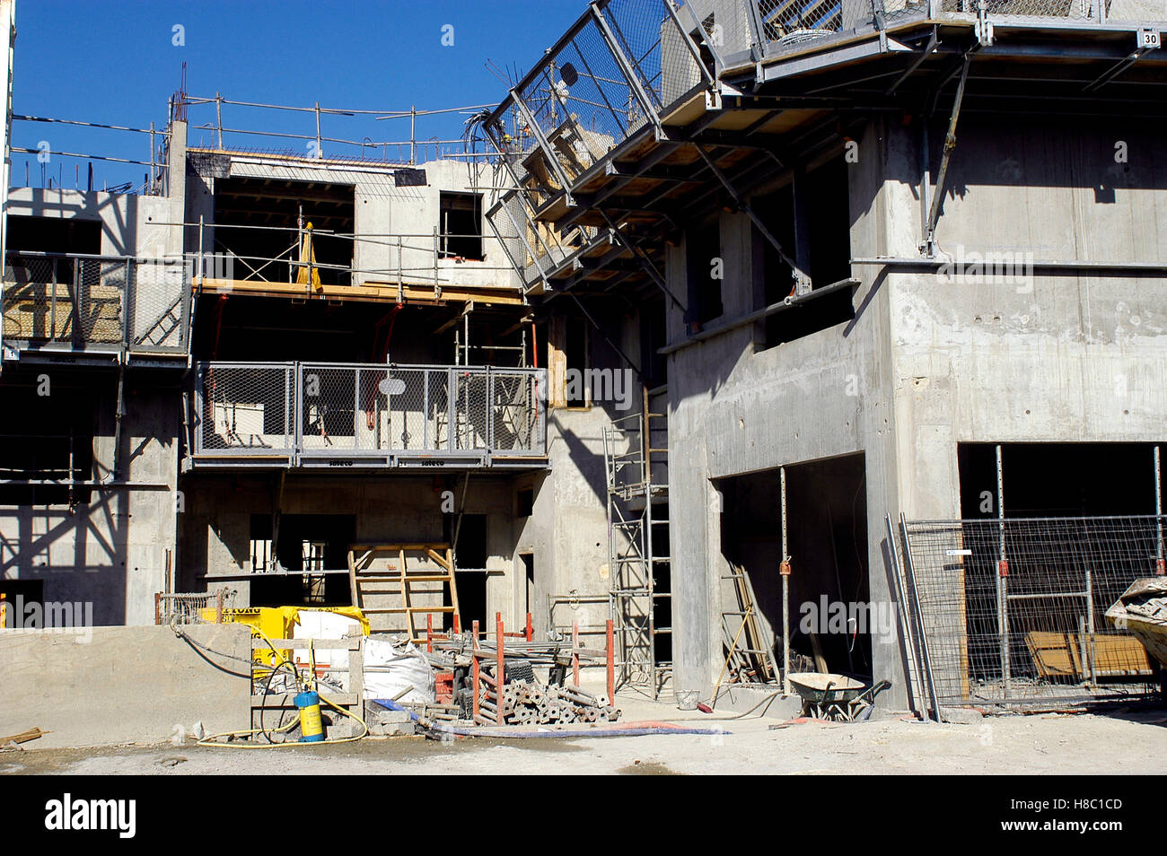 Construction site of new building in the city center Stock Photo - Alamy