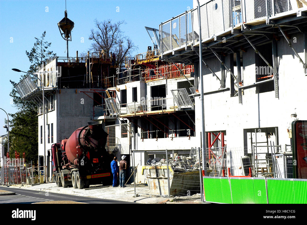 Construction site of new building in the city center Stock Photo - Alamy