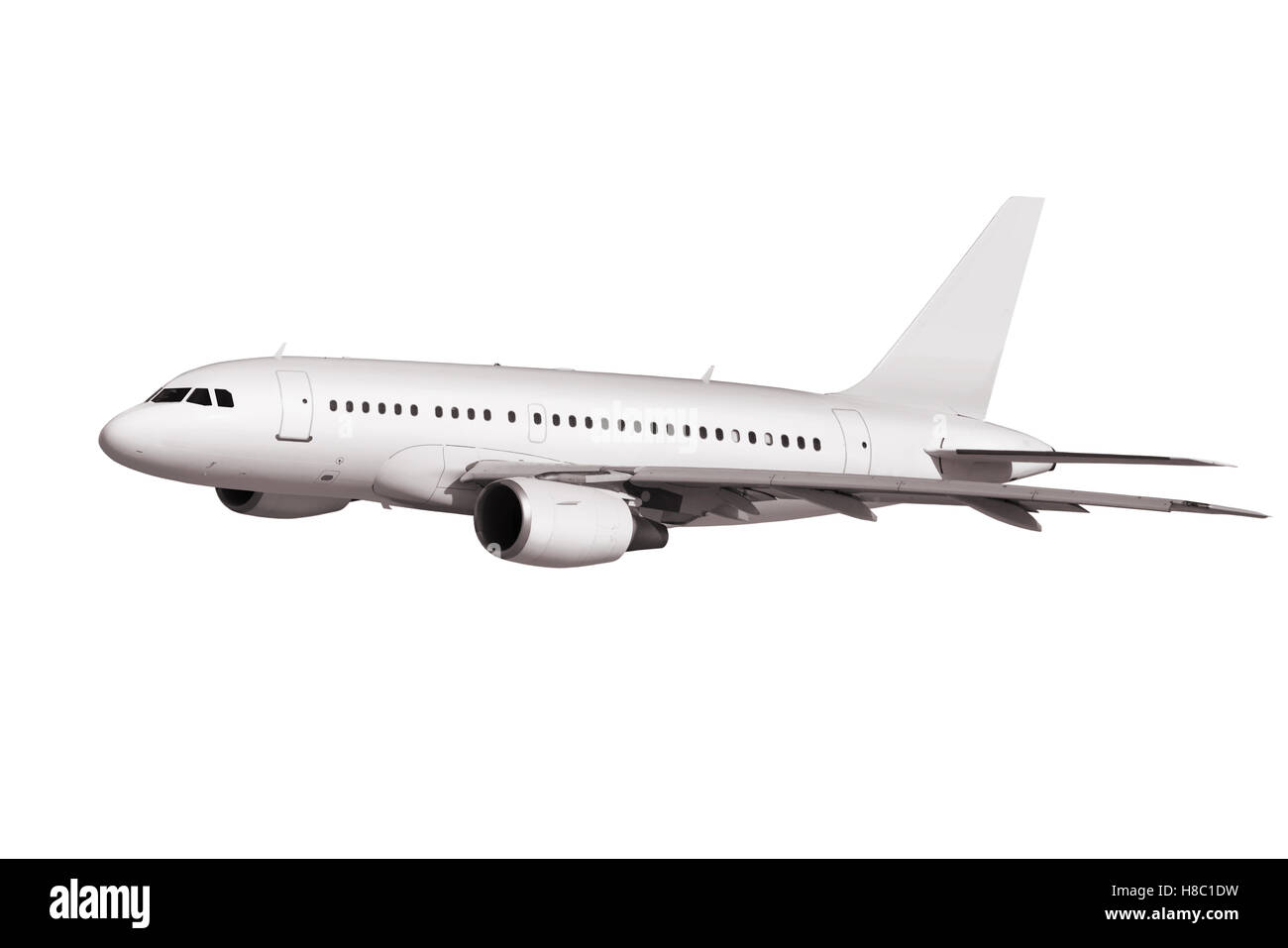 commercial airplane isolated on white background Stock Photo - Alamy