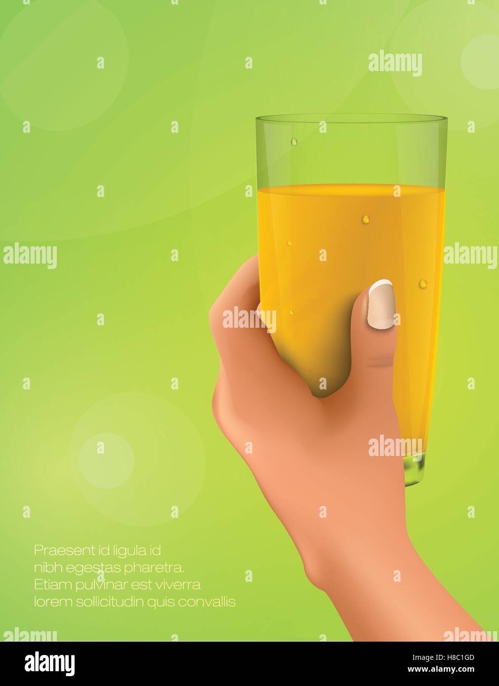 Hand holding cup green Stock Vector Images - Alamy