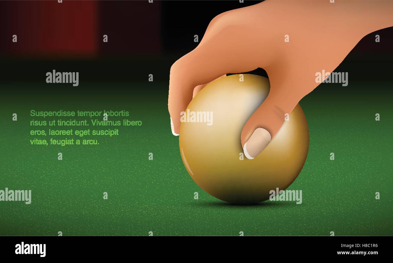 Billiard painting Stock Vector Images - Alamy
