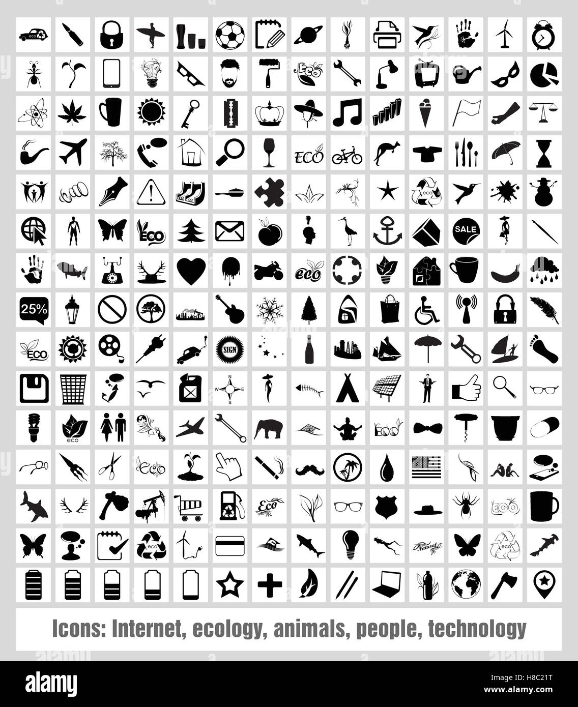 Icons Internet, ecology Stock Vector Image & Art - Alamy