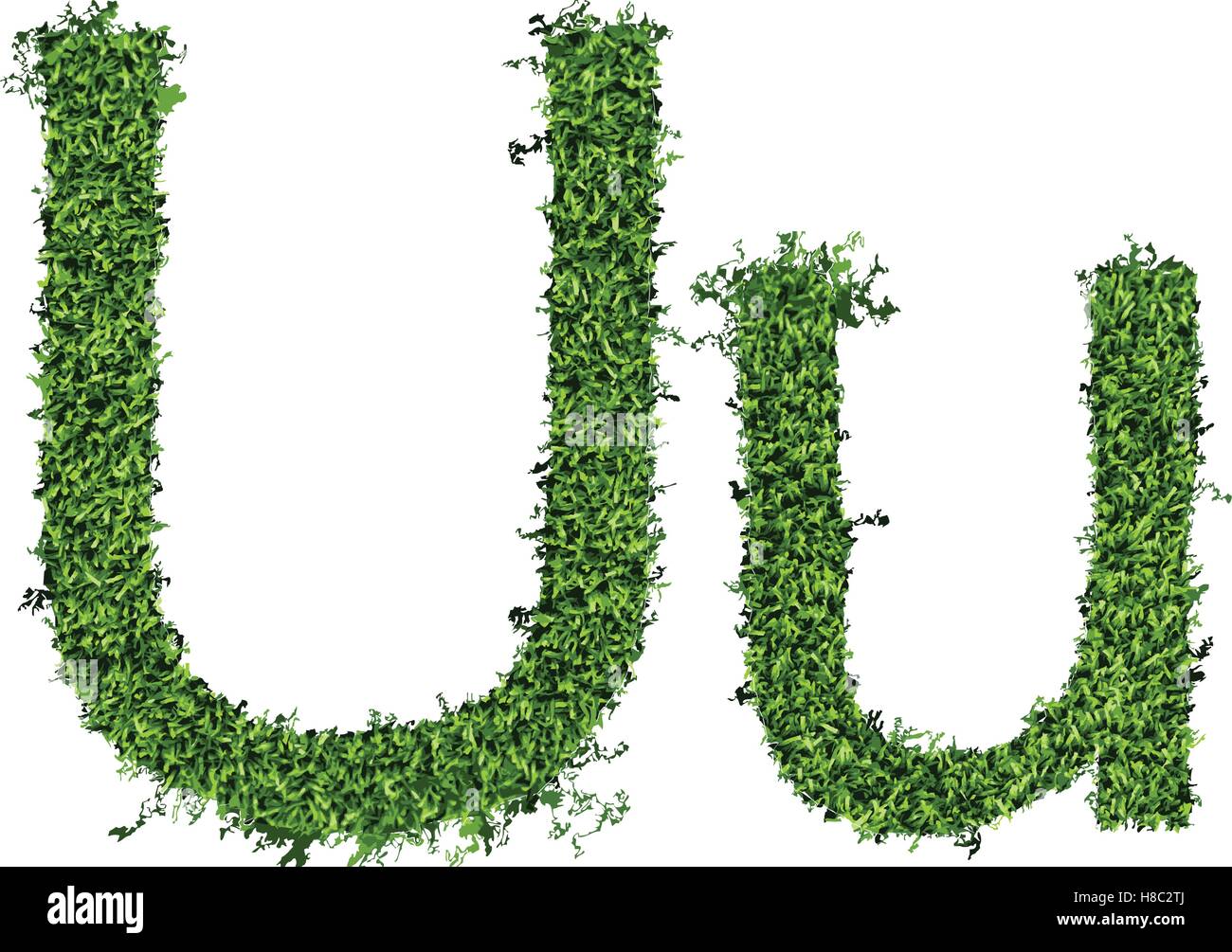 Isolated grass alphabet on white background Stock Vector Image & Art ...