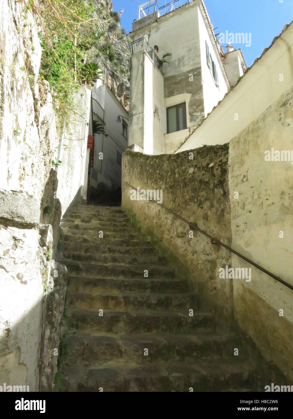 Back street steps off of the main street in Amalfi Stock Photo - Alamy