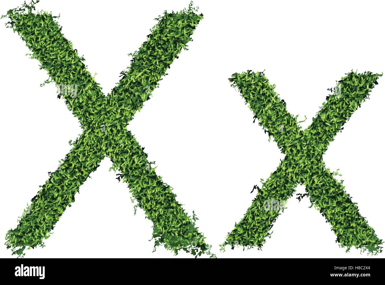 Isolated grass alphabet on white background Stock Vector Image & Art ...