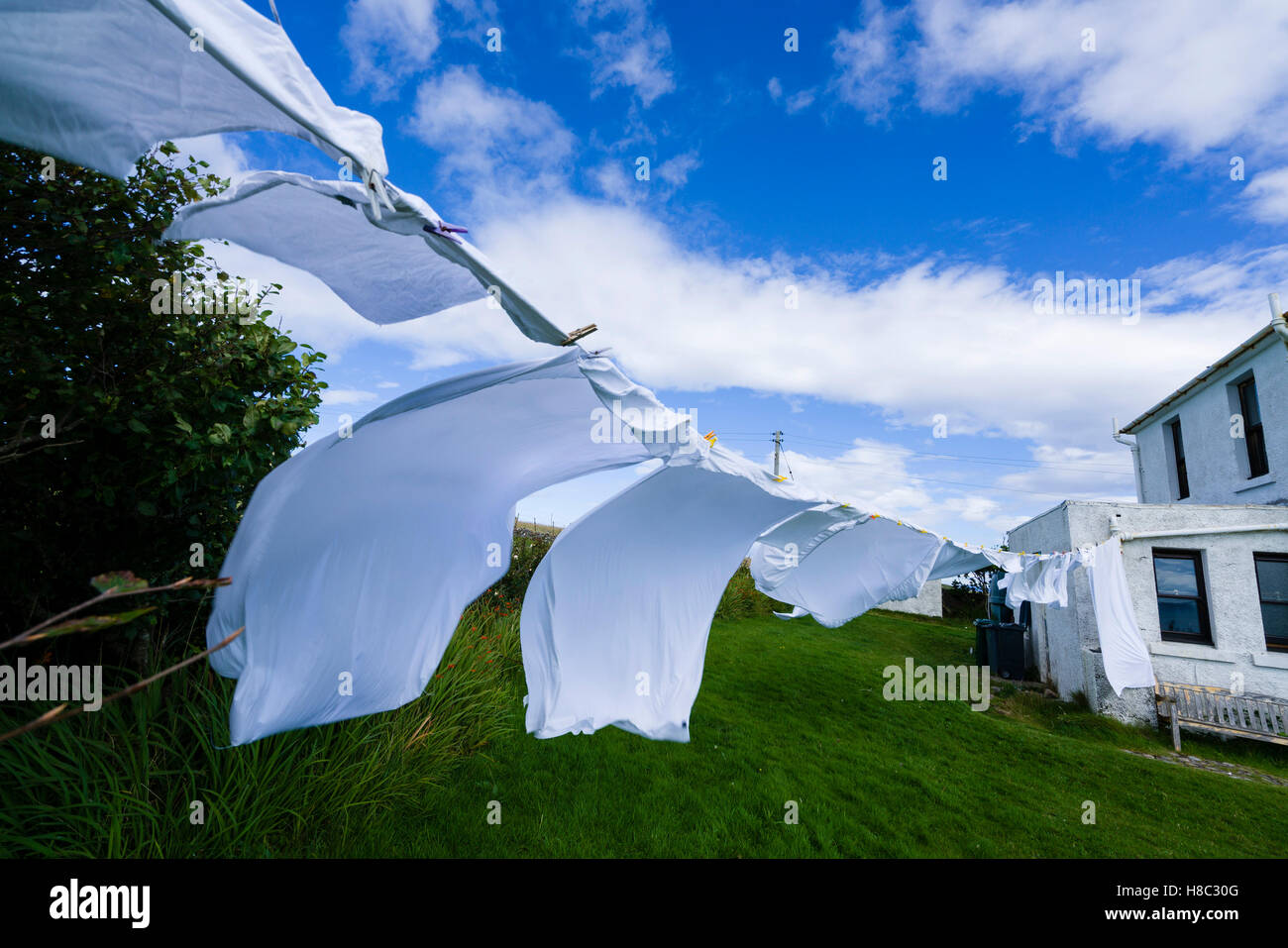 Iona, Scotland - Grianan, holiday rental house near the Abbey. Washing ...