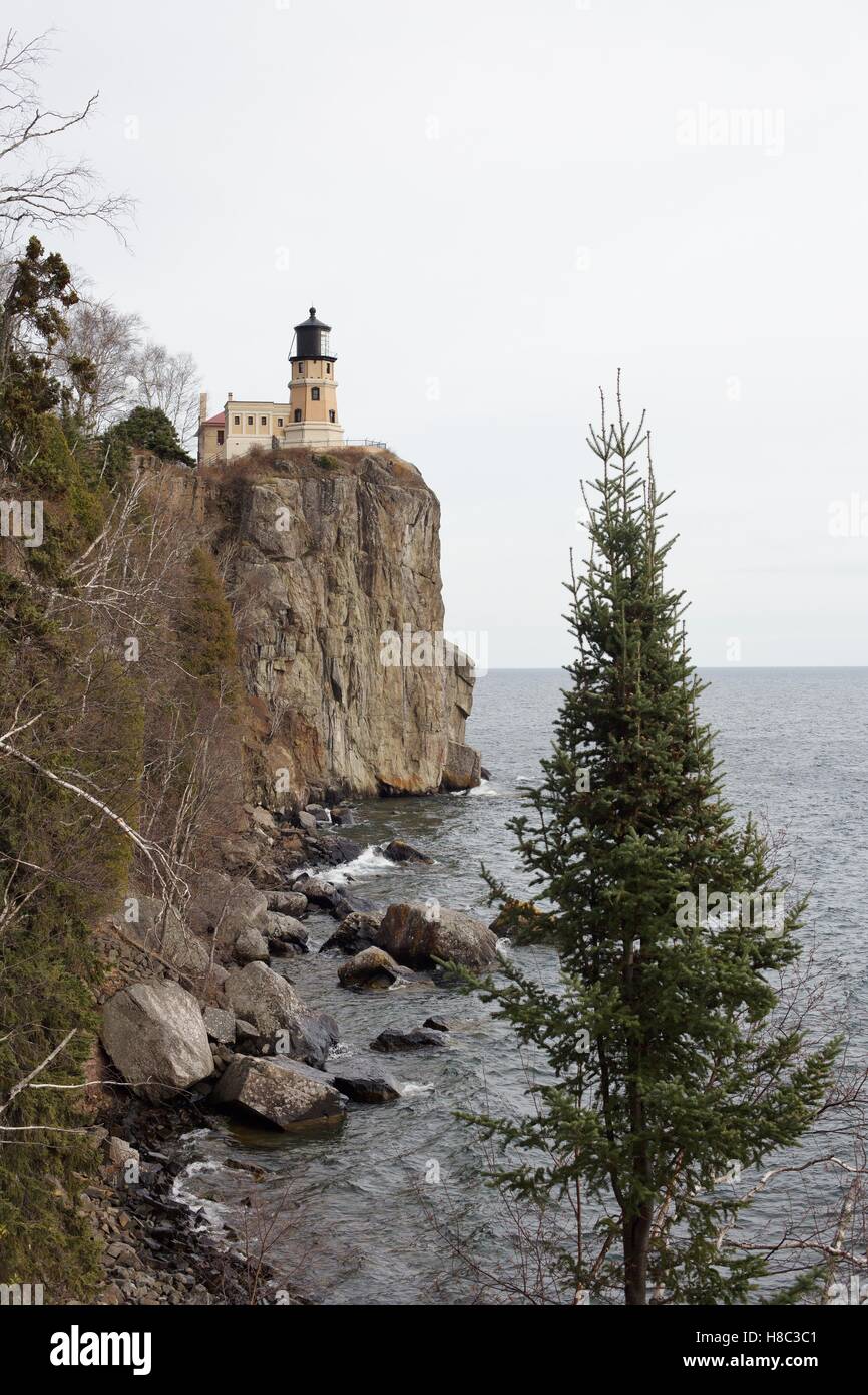 Split Rock lighthouse in Two Harbors, Minnesota, USA Stock Photo - Alamy