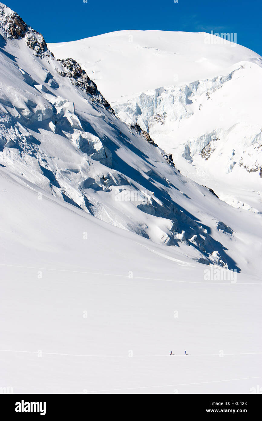 Alpinists in landscape, Chamonix, France Stock Photo - Alamy