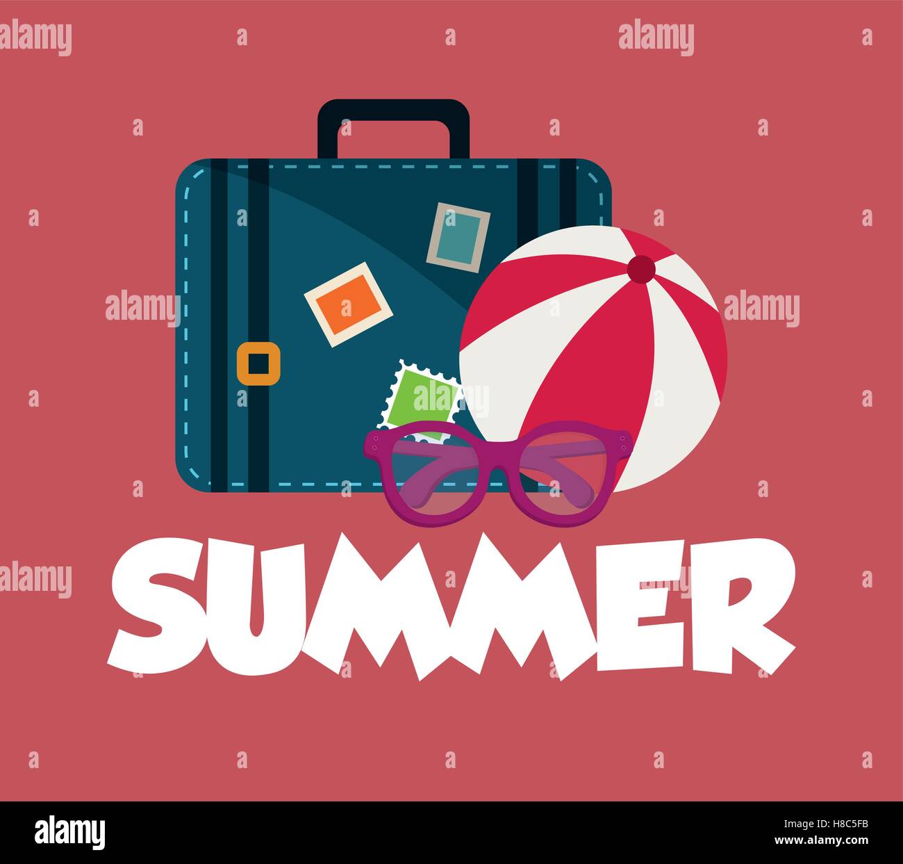 Summer Vacation Travel Stock Vector Image And Art Alamy
