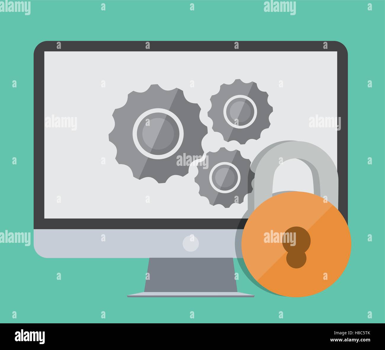 Computer and security system design Stock Vector Image & Art - Alamy