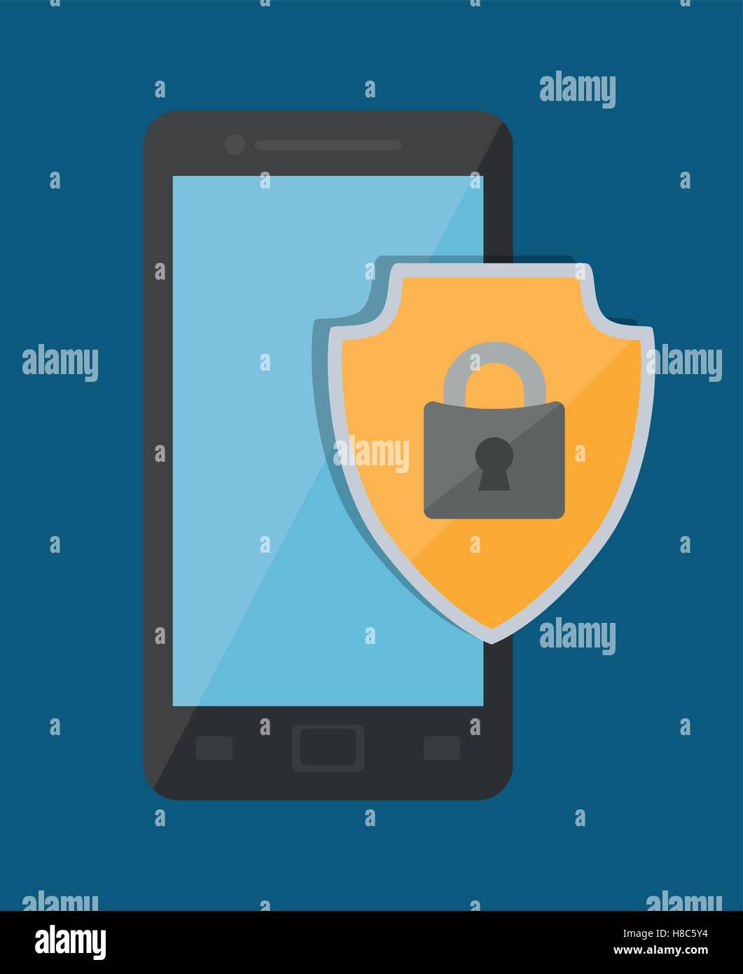 Smartphone and security system design Stock Vector Image & Art - Alamy