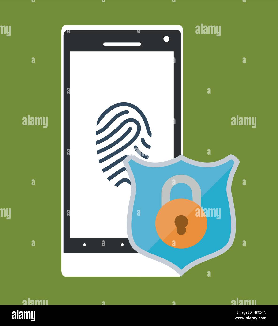 Smartphone and security system design Stock Vector Image & Art - Alamy