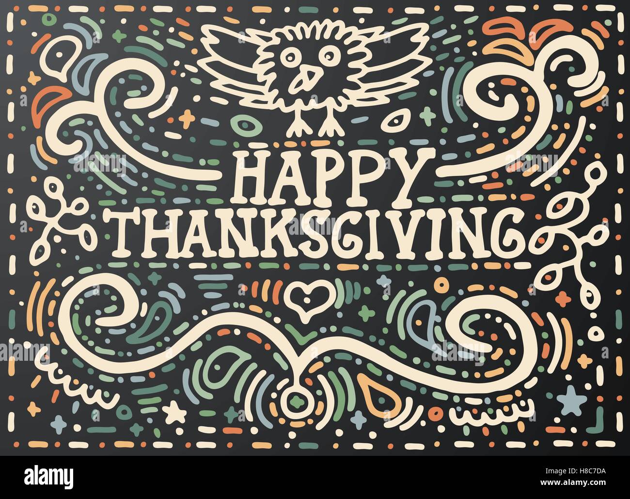 Happy Thanksgiving. Greeting card lettering. Vector illustration Stock Vector Image & Art - Alamy