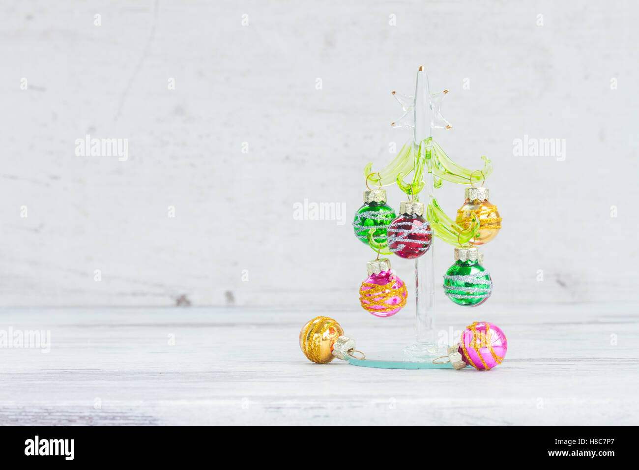 christmas tree with balls Stock Photo - Alamy