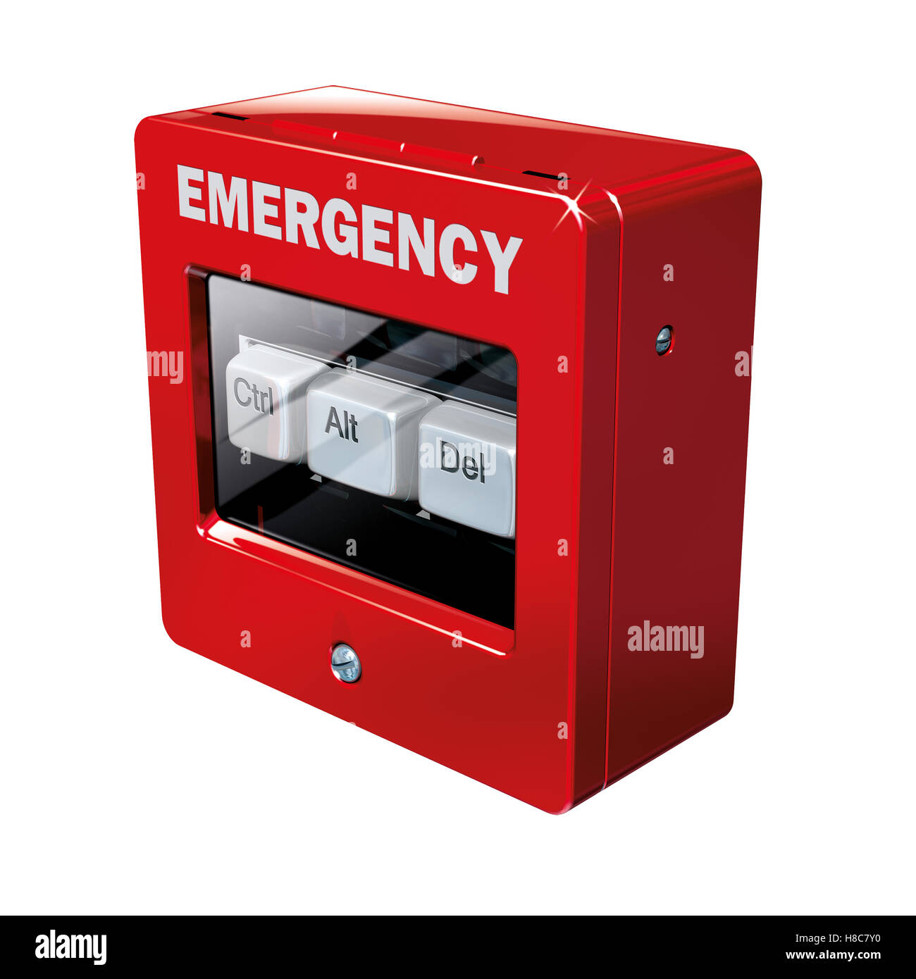 Emergency box on white background Stock Photo - Alamy