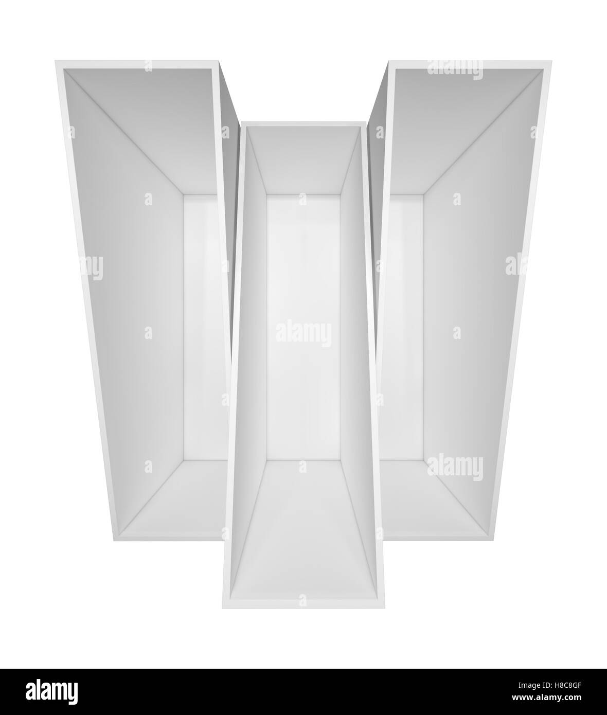 Empty white bookshelf Stock Photo - Alamy