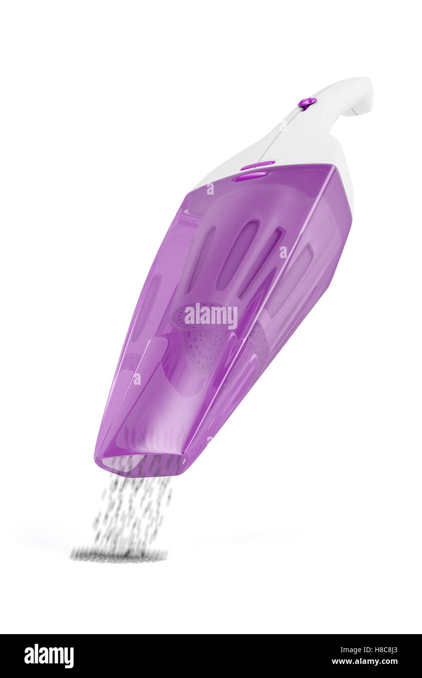 Cleaning dust and particles with handheld vacuum cleaner Stock Photo ...
