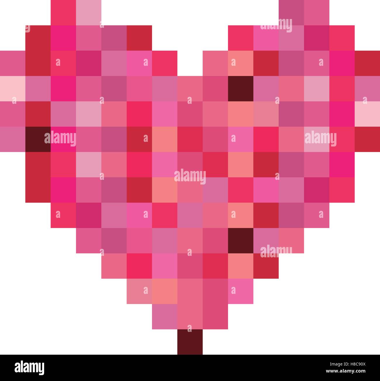 pixelated heart cartoon icon image vector illustration design Stock ...