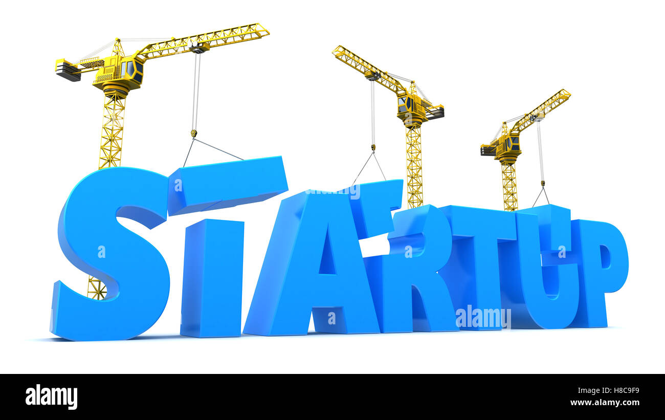 abstract 3d illustration of startup construction concept Stock Photo ...