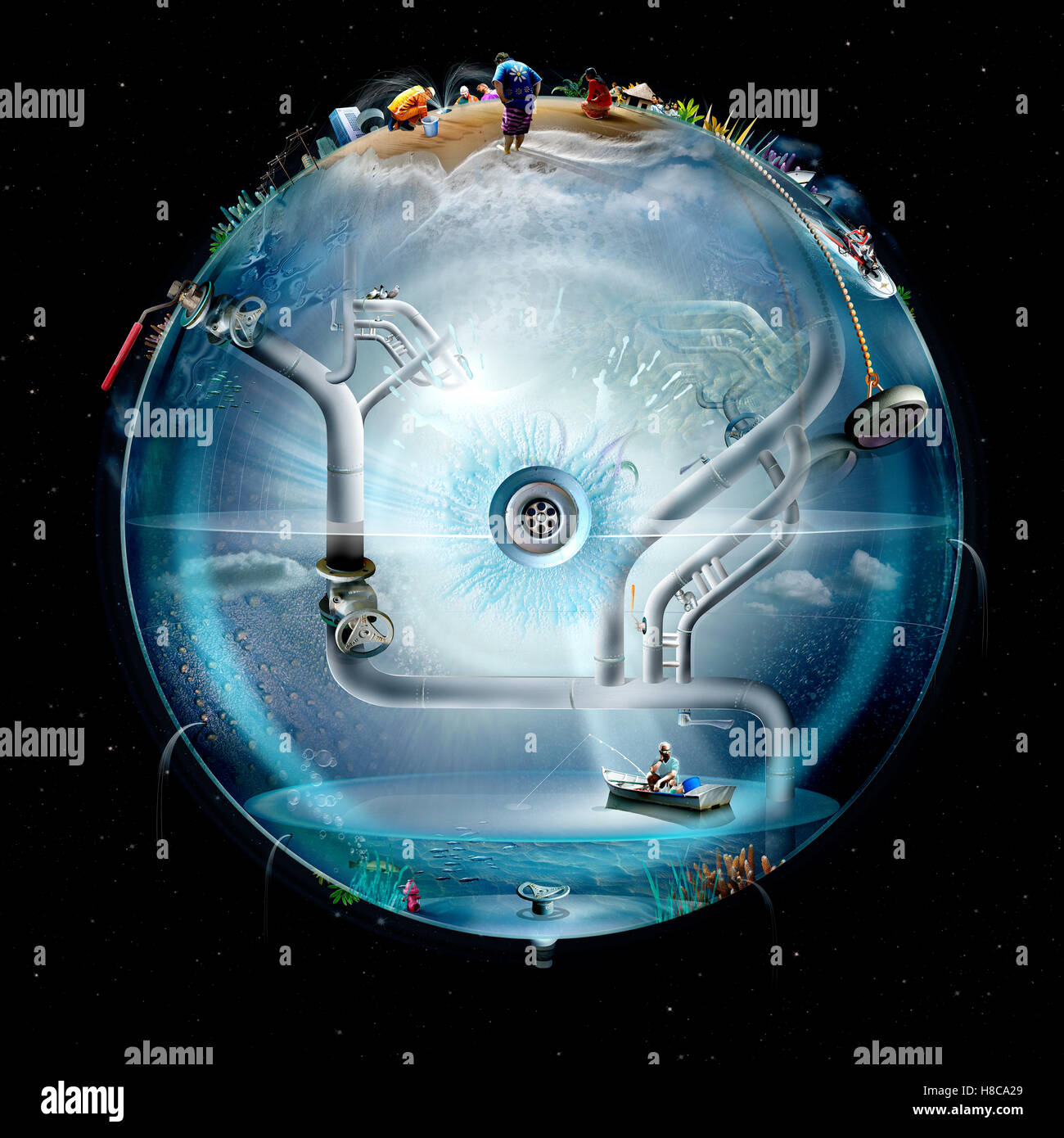 Planet earth drawing hi-res stock photography and images - Alamy