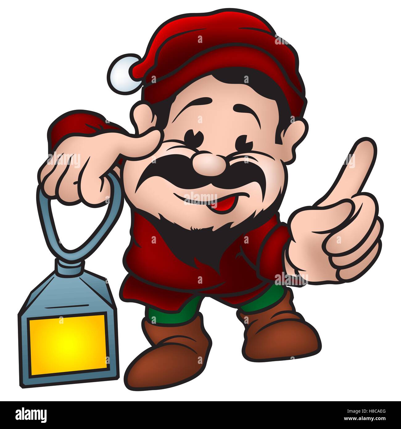 Red Dwarf With Lantern Stock Vector Image & Art - Alamy