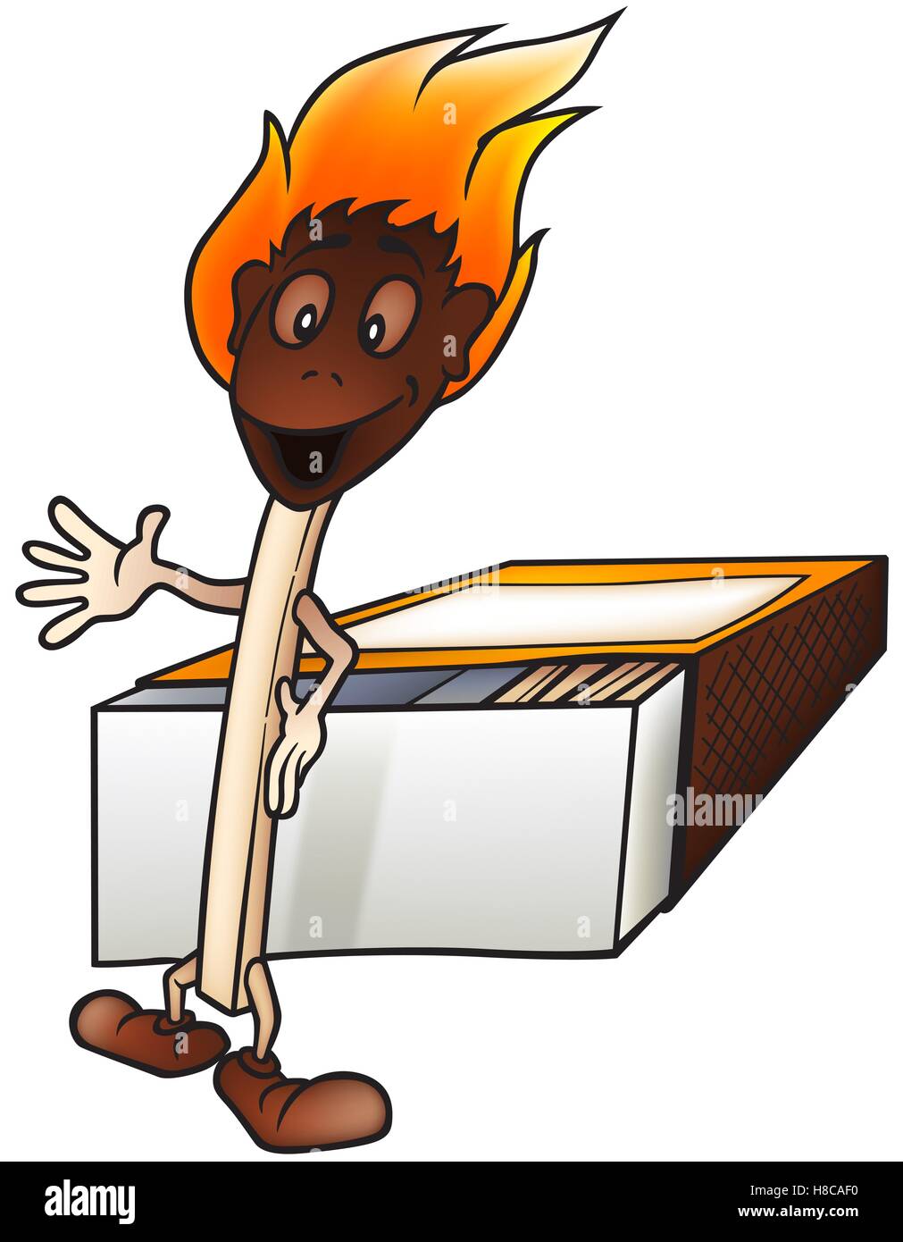 Hand drawn cartoon characters burning hi-res stock photography and ...