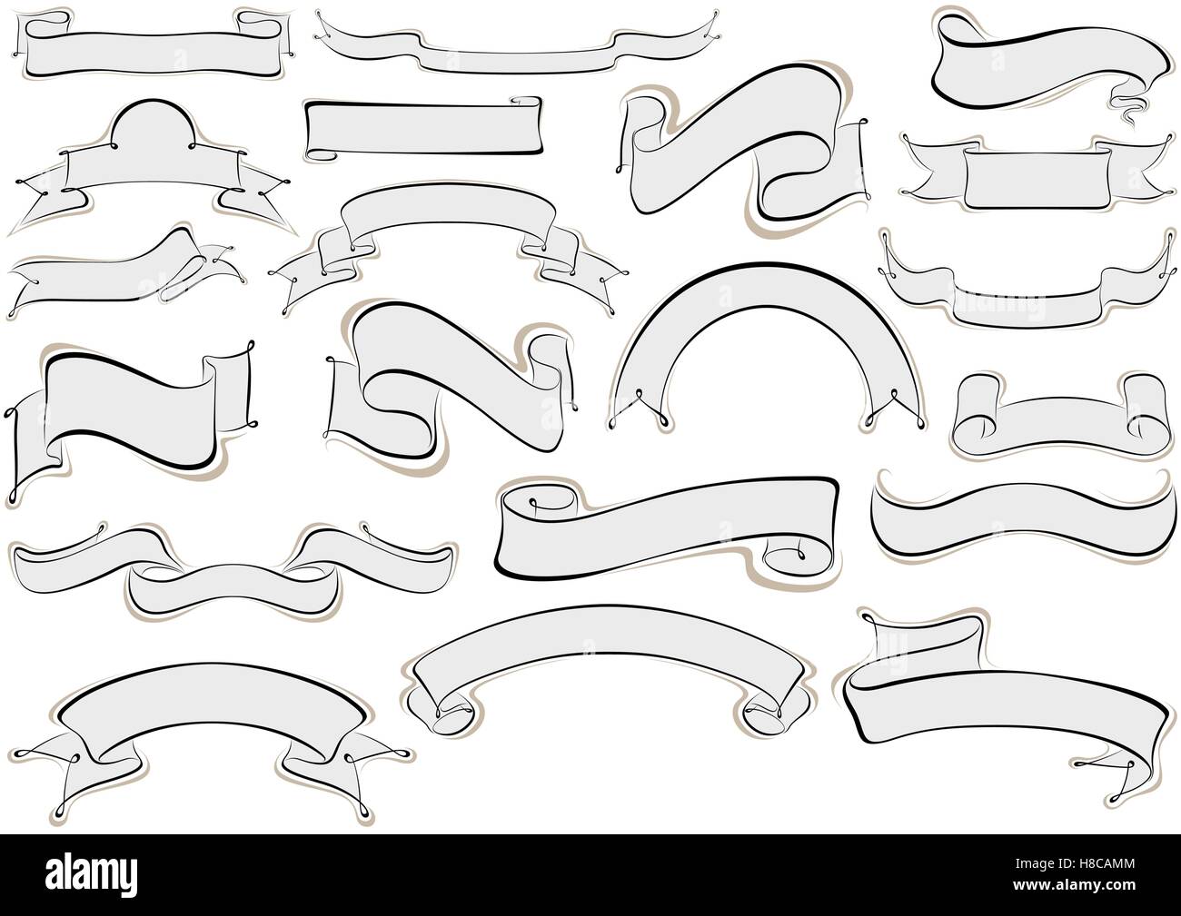 Calligraphic Banner Collection Stock Vector Image & Art - Alamy