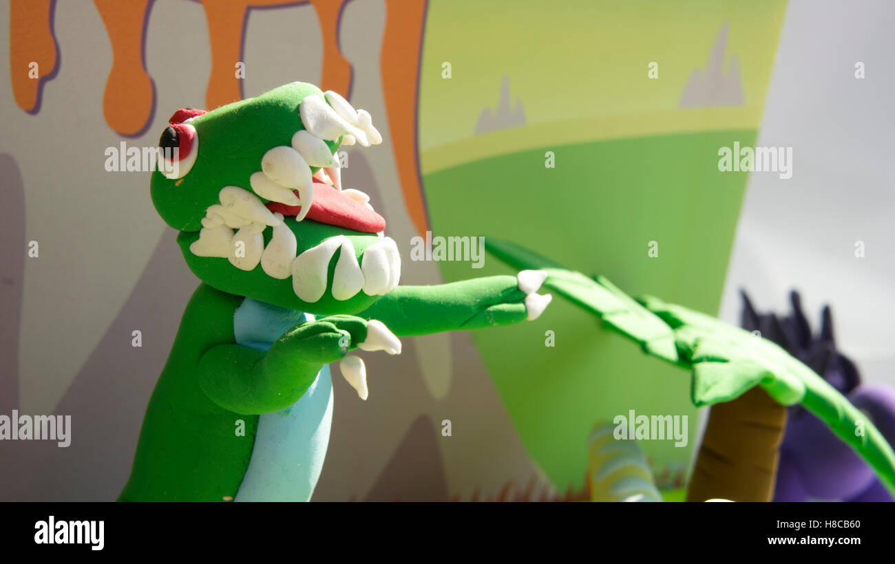 clay model dinosaur art education Stock Photo - Alamy