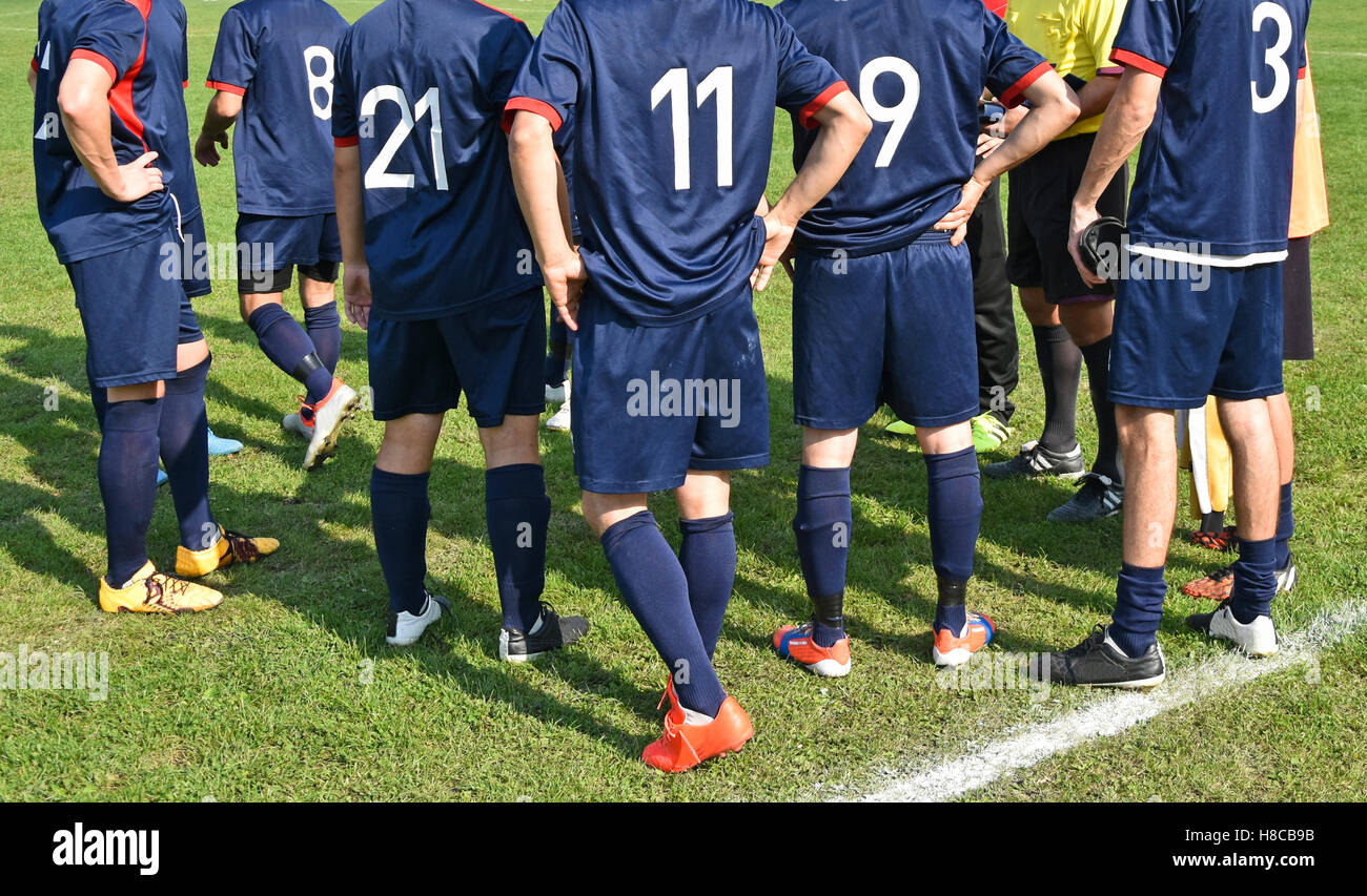 Soccer team before the match Stock Photo - Alamy