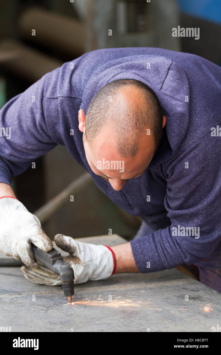 metalworker in his workshop Stock Photo - Alamy