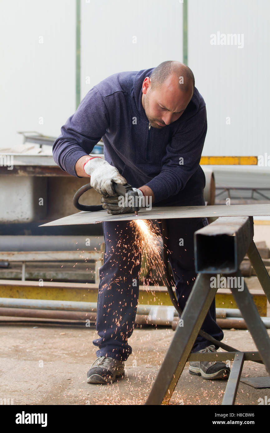 metalworker in his workshop Stock Photo - Alamy