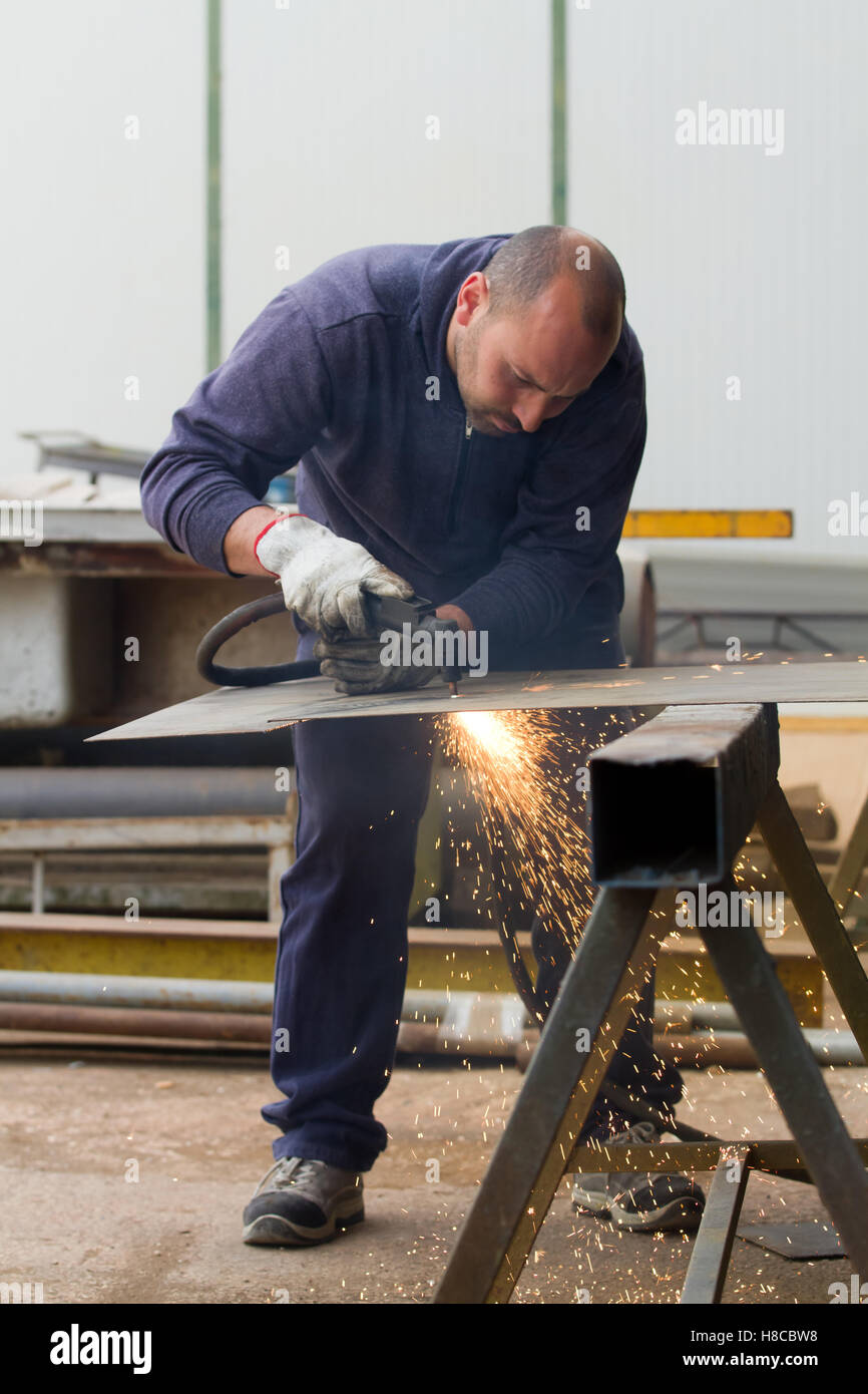 metalworker in his workshop Stock Photo - Alamy