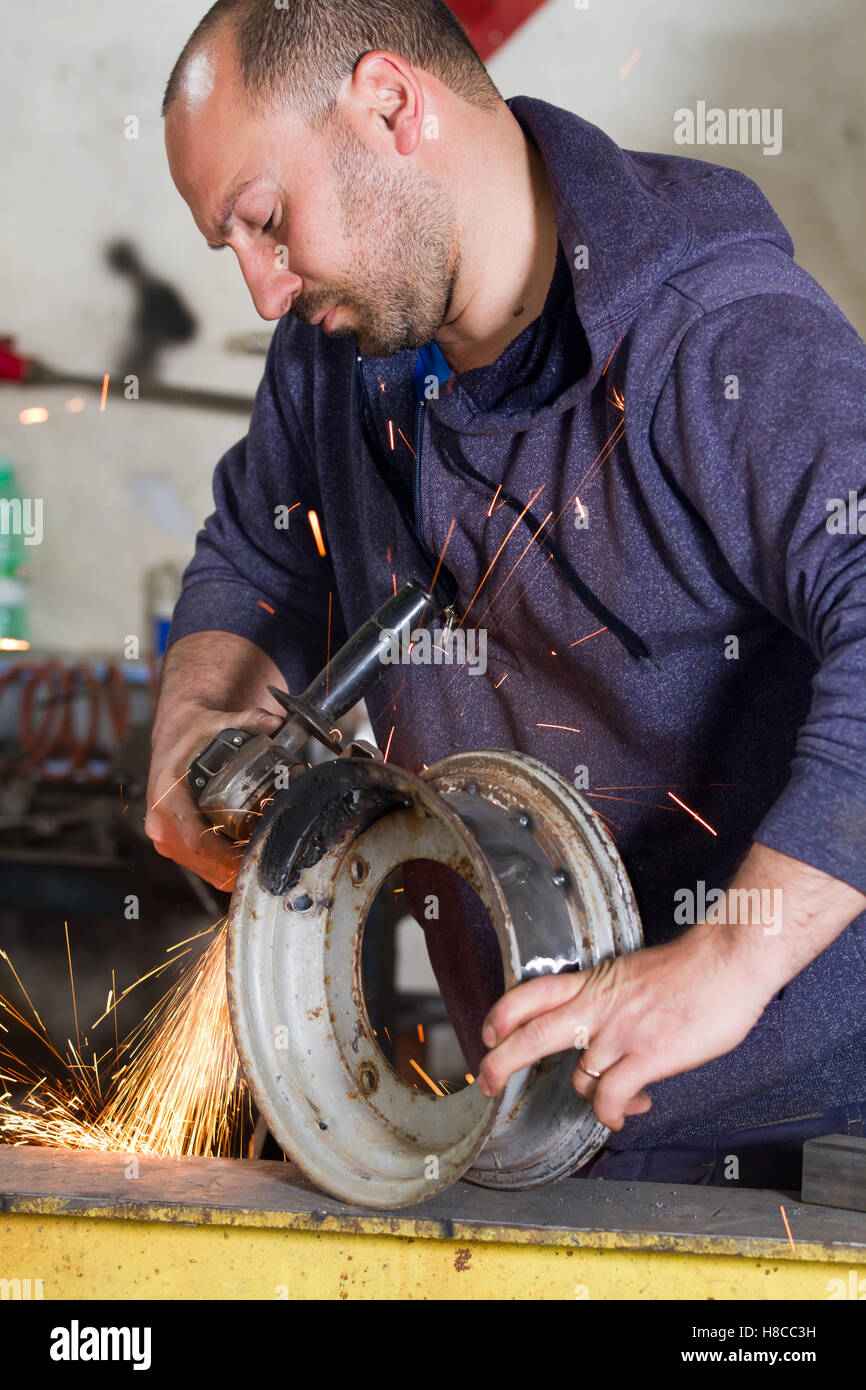 metalworker in his workshop Stock Photo - Alamy