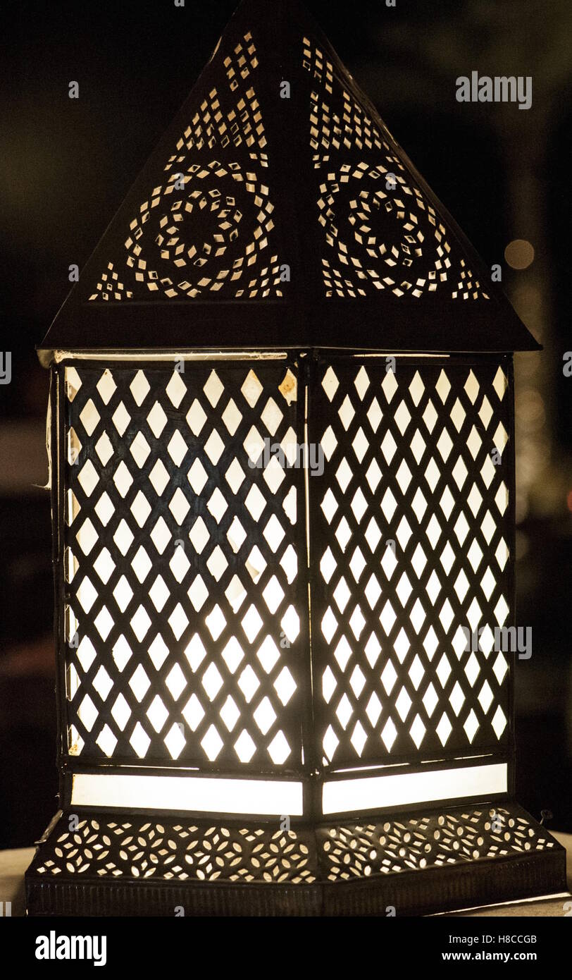 Most Arabic lighting/lamps are made up of thousands of different shapes ...