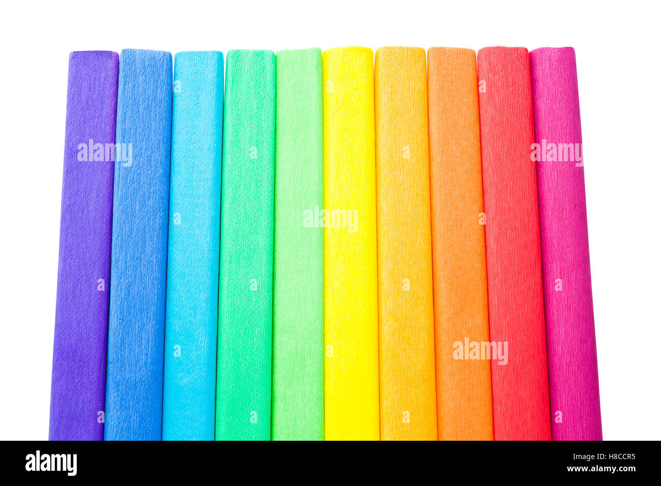 crepe color paper isolated on white Stock Photo - Alamy