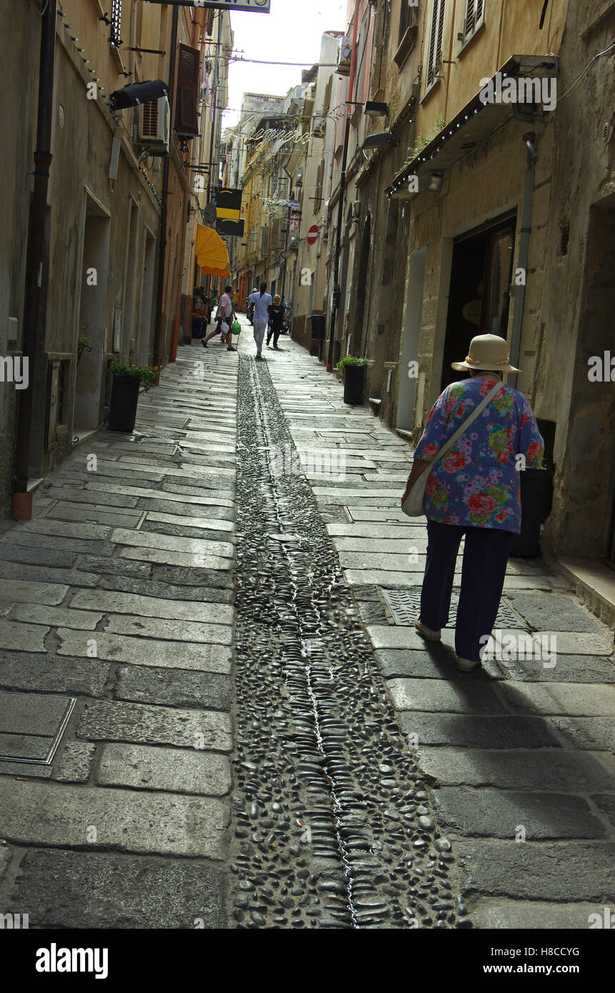 Sassari, Sardinia. Old town center Stock Photo - Alamy