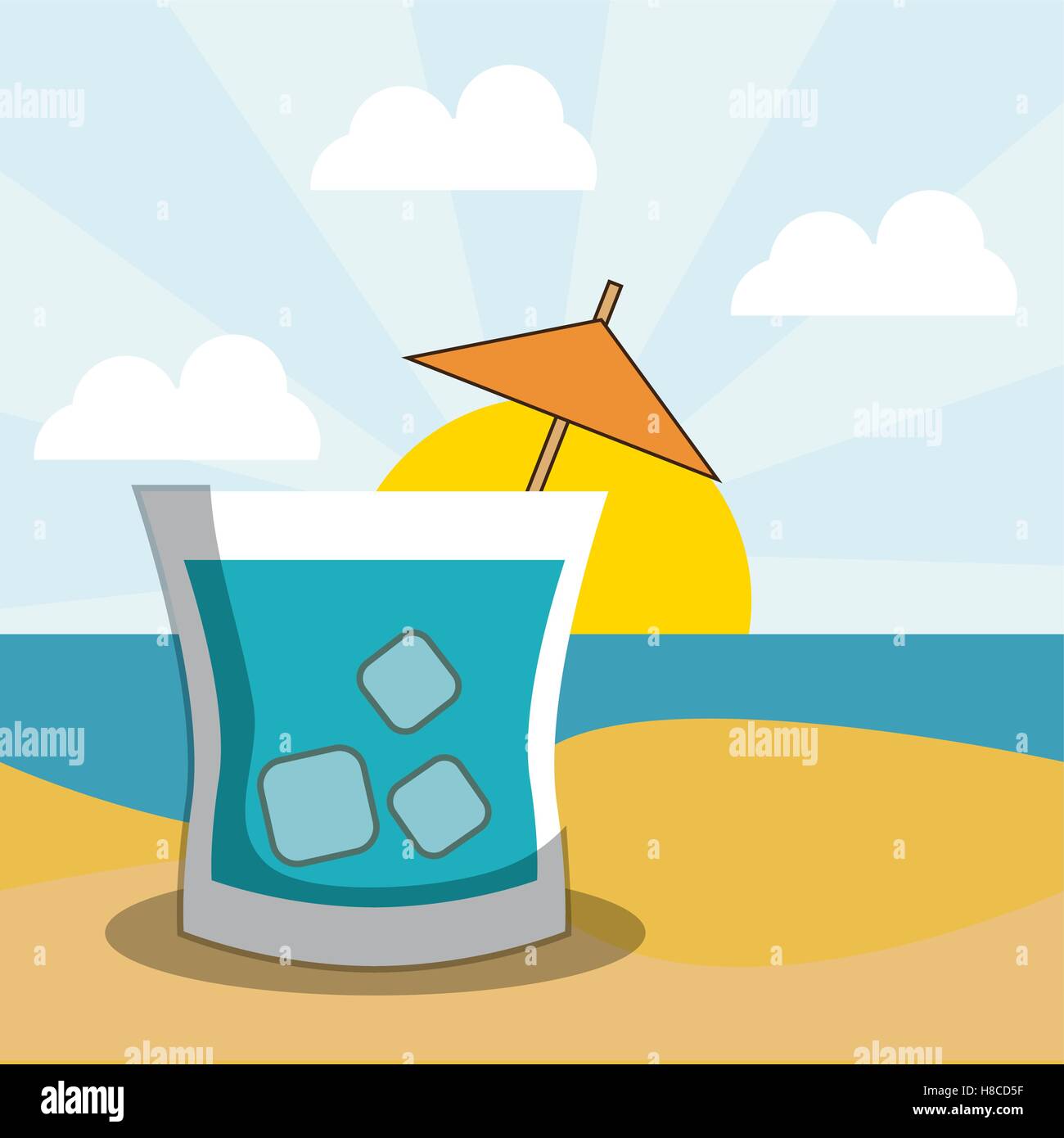 Sand bar Stock Vector Images - Alamy