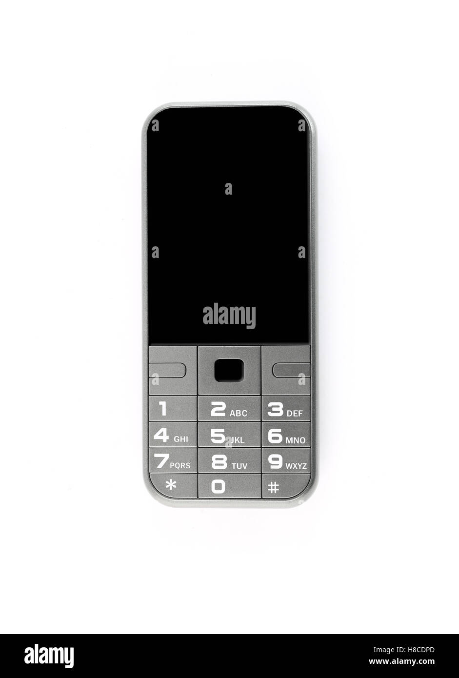 Mobile old version gray isolated on white background and have clipping ...